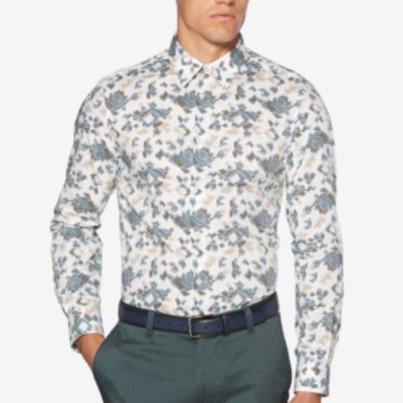 Perry Ellis | Shirts | Sale Perry Ellis Mens Camouflage Print Ls Shirt ...